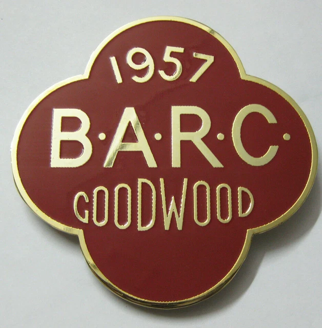 BARC GOODWOOD 1957 Car Grill Badge Emblem Logos Metal Enamled Car Grill ...