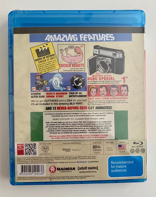 ROBOT CHICKEN - DC Comics Special (Blu-ray) Region Free Adult Swim New ...