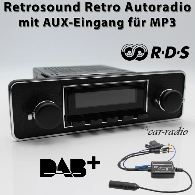 RETROSOUND MOTOR-1DAB TRIM-B DAB Retro Autoradio AUX MP3 Komplettset ...