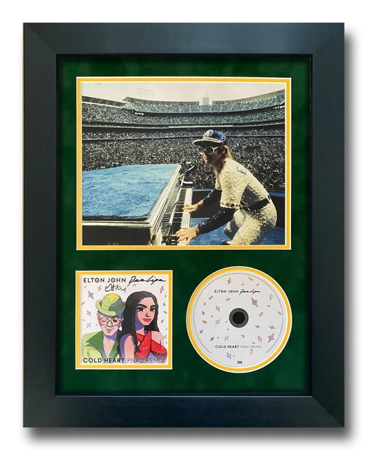 ELTON JOHN HAND Signed Framed Cd Display Dua Lipa Cold Heart Music ...
