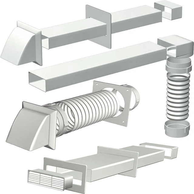 COOKER HOOD EXTRACTOR Ducting Kits & Connectors 125mm diameter, 150 ...