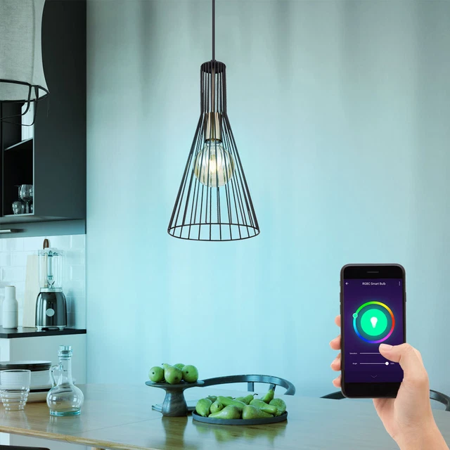 SUSPENSION LUMINAIRE COMMANDE Vocale Tdc Minuteur RGB Changeur de ...