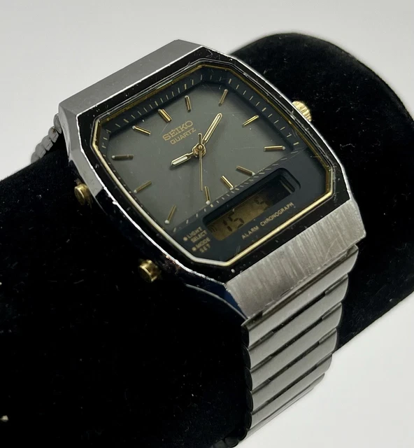 VINTAGE SEIKO ANALOG-DIGITAL Men’s Watch H601-5479 Alarm Chronograph New Battery £54.73 ...