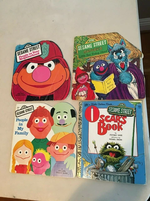 VINTAGE CTW SESAME Street Golden Books, 3 Paperback, 1 Hardcover $9.99 ...