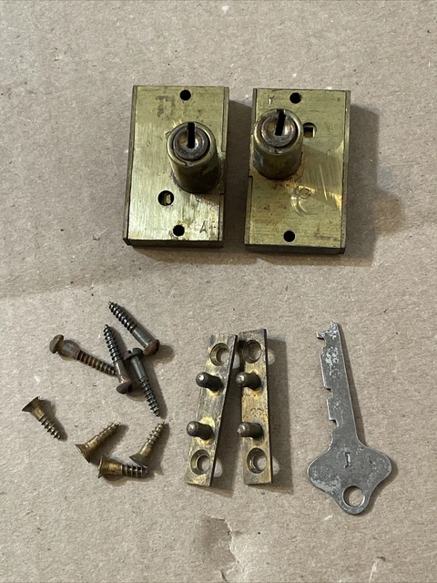 SET OF 2 International Time Recording Master Clock Door Lock Hardware ...