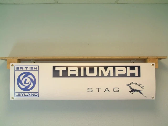 TRIUMPH STAG BANNER British Leyland Workshop Garage Classic Car Wall ...