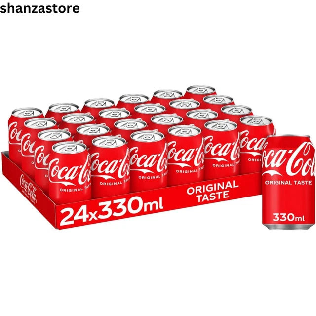 COCA-COLA COKE ORIGINAL Taste Cola Red Cans 330ml Pack Of 24, 48 or 72 ...