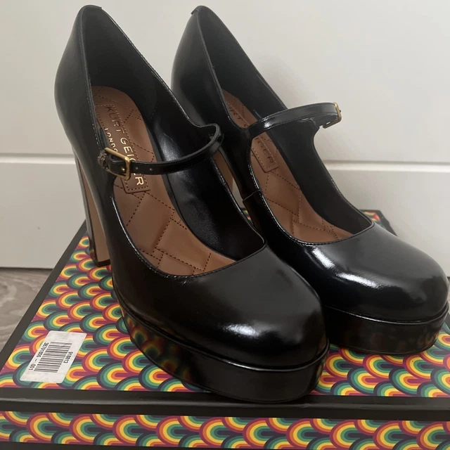 KURT GEIGER REGENT Platform Mary Jane In Black Leather Eu 41/ Uk 8 £83. ...