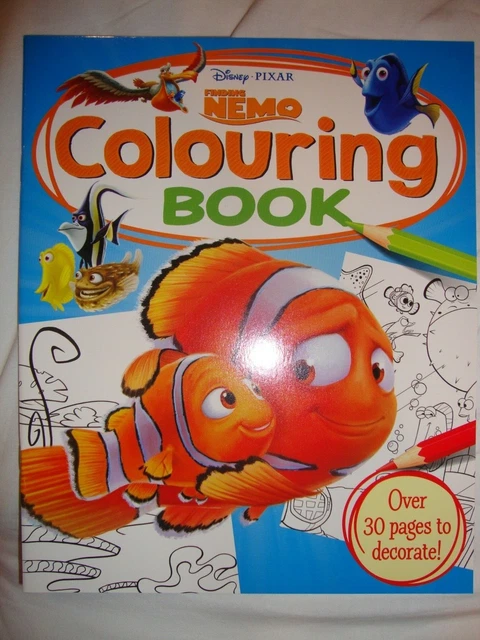 DISNEY PIXAR FINDING Nemo Colouring Book Nemo Dory Marlin Brand New RRP ...