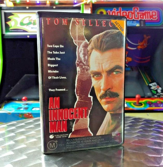 AN INNOCENT MAN - Tom Selleck - VHS Movie Big Box Ex Rental Clamshell ...