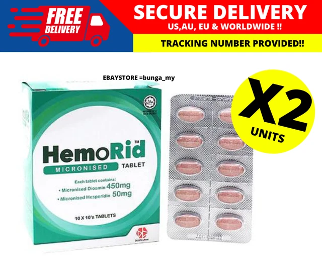 HEMORID COMPRIMIDO MICRONIZADO 100 Comprimidos Tratamiento de ...