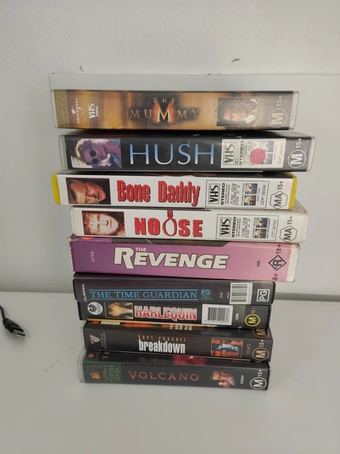 BULK LOT X 9 Vintage Video VHS Rated M Horror,Triller, The Time ...