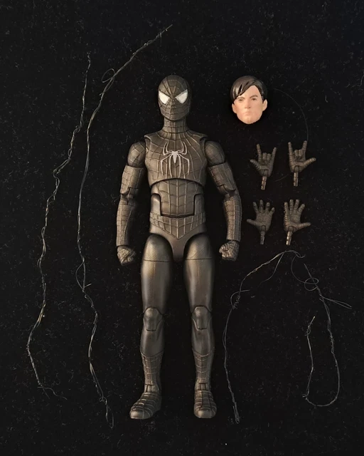 MARVEL LEGENDS SPIDERMAN Symbiote Spider-Man 3 Tobey Maguire Custom ...