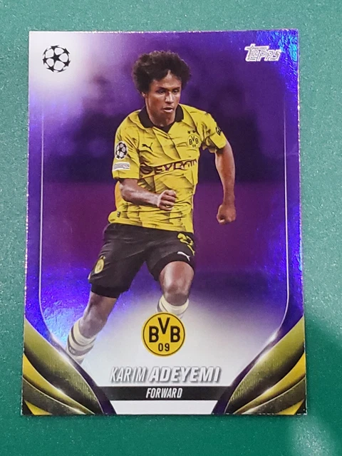 2023-24 TOPPS UEFA Club Competitions Karim Adeyemi violet/299 Soccer ...