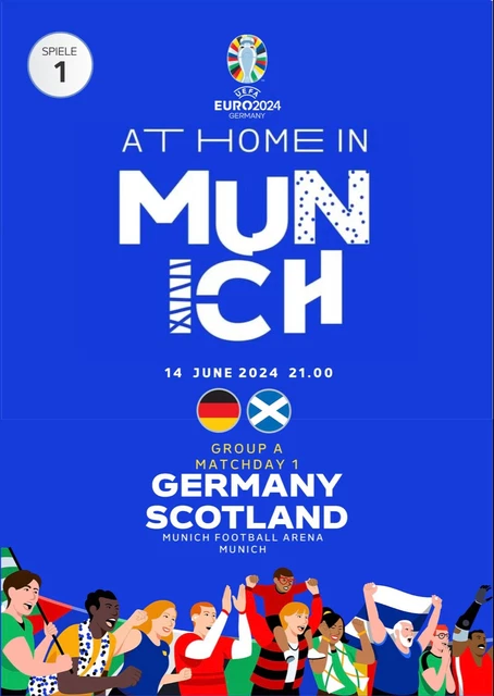 PROGRAMME GERMANY V Scotland Euro 2024 Printed in Germany 16 pages Fan ...