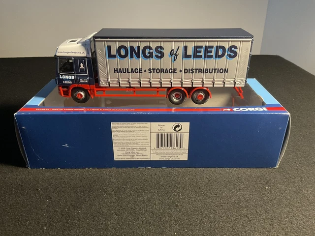 CORGI 1/50 LONGS Of Leeds DAF CF Curtainside M.I.B + Cert + Mirrors CC ...