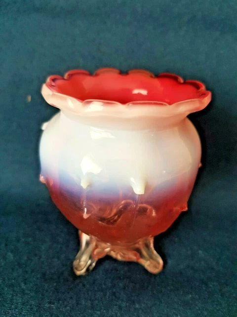 Victorian Cranberry Thorn Glass Posy Vase John Walsh £2672 Picclick Uk