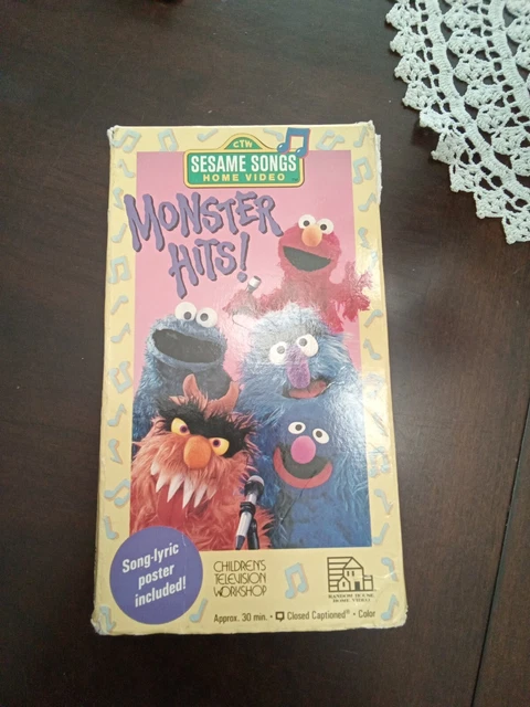 SESAME STREET MONSTER Hits! (VHS 1990) Jim Henson Sing Along RARE OOP ...