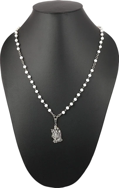 INDIAN TRADITIONAL LORD Radha Krishna Locket In Chain For women & men ...