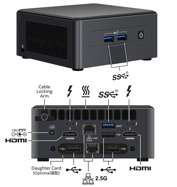 INTEL NUC11TNHV50L CPU I5 VPro High Vers, - Dual-LAN-Expansion EUR 429 ...
