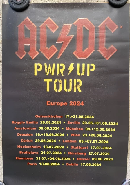 AC/DC EUROPE POSTER 2024 power up tour-London-munchen-paris-amsterdam-dublin... EUR 65,00 ...
