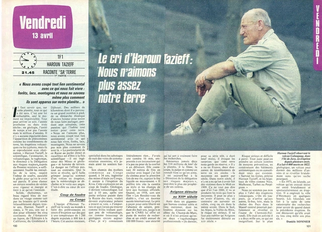 COUPURE DE PRESSE Clipping 1984 Haroun Tazieff (2 pages) EUR 5,00 - PicClick FR