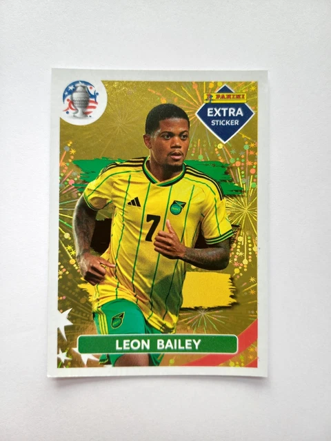 PANINI COPA AMERICA USA 2024 Extra Sticker Gold - Leon Bailey - Selten ...