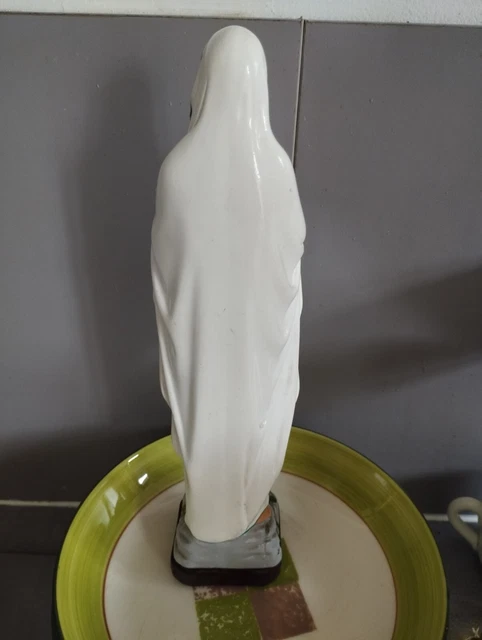 GRANDE STATUE SAINTE Vierge Marie Notre Dame De Lourdes En Platre ...