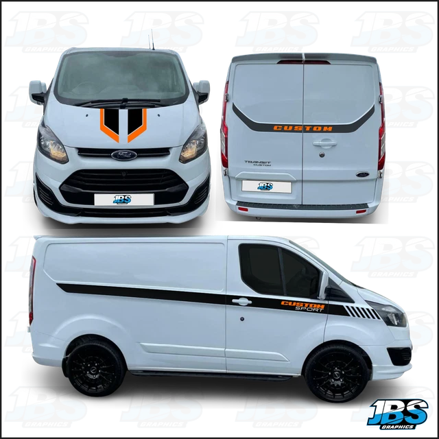 FORD TRANSIT CUSTOM FULL Vinyl Graphics Barn Door Sport Van Stickers ...