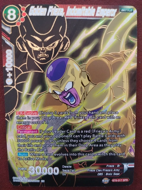 DRAGON BALL SUPER Golden Frieza, Indomitable Emperor BT6-017 SPR ...