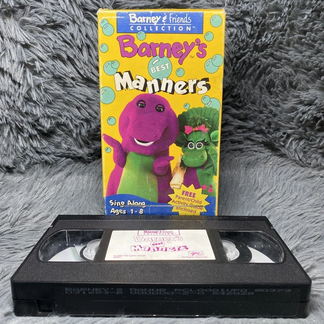 BARNEY & FRIENDS Barney's Best Manners 1992 VHS Video Tape Baby Bop ...