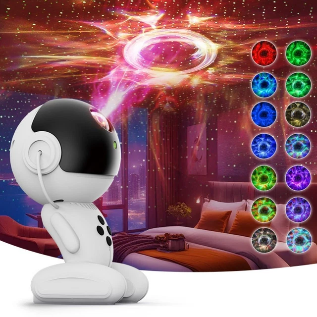 ROBOT GALAXY PROJECTOR Night Light Nebula Star Sky LED Lamp Projection ...