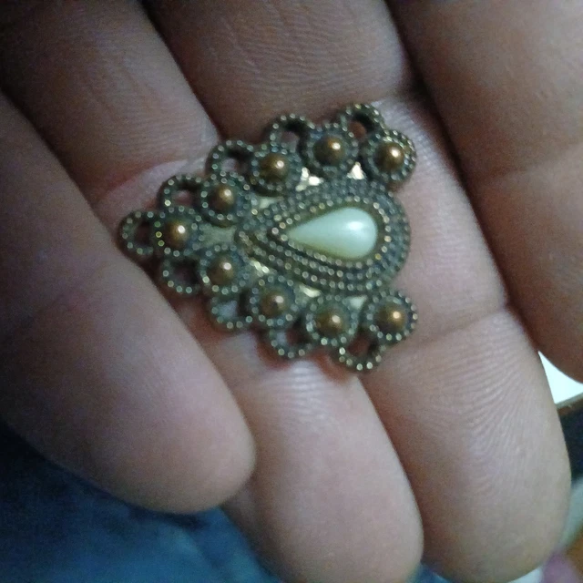 VINTAGE COLLECTIBLE ART Deco Pearl Plastic Pin Back Lapel Pin Hat Pin ...