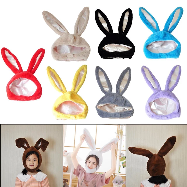BUNNY EARS HOOD Hat Cotton Photo Props Cute Present Warm Plush Gift ...