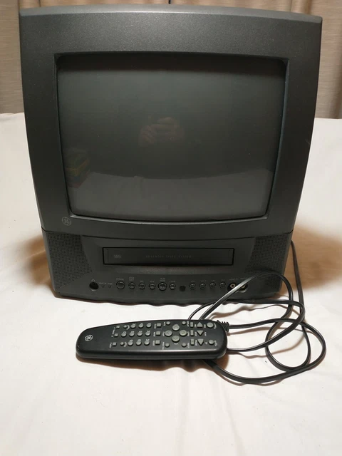 GE 13TVR62 13& CRT TV VCR Combo VHS Player W/ Remote 4 Head Retro ...