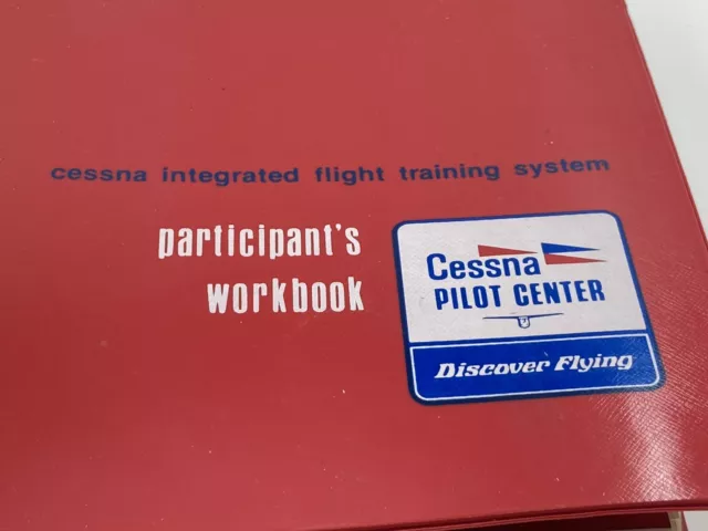 1970S CESSNA PILOT Center Flight Training System Workbook Procedures ...