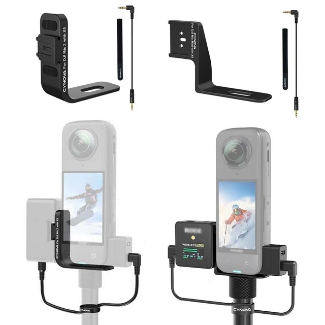 FOR INSTA360 X5 Camera Microphone Mount DJI Mic 2/Mini/ Rode Wireless ...
