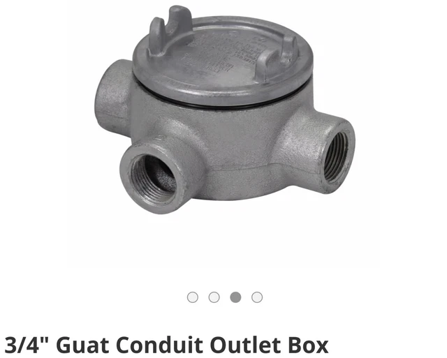 EATON GUAT26 Condulet GUA conduit Outlet Box with Cover, Iron Alloy T ...