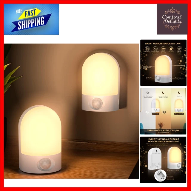 SOFT LIGHT MOTION Sensor Night Light - 2-Pack for Home Safety and ...