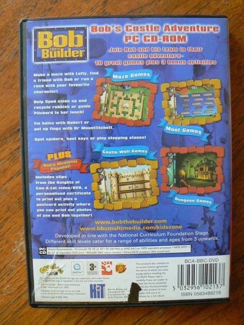 BOB THE BUILDER - Bob's Castle Adventure (PC CD ROM). Age 3+. Used. £3. ...
