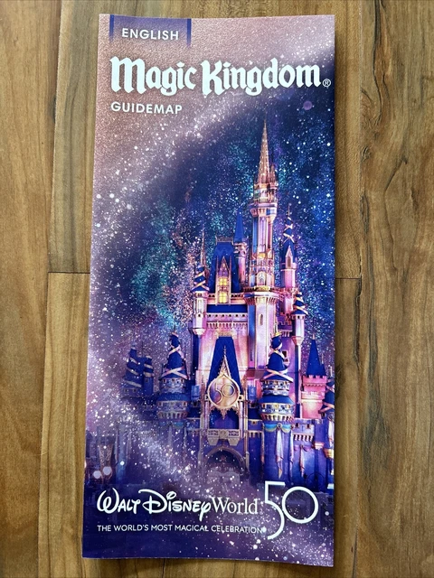 WALT DISNEY WORLD Magic Kingdom Guide Map 2021 50th Anniversary Free ...