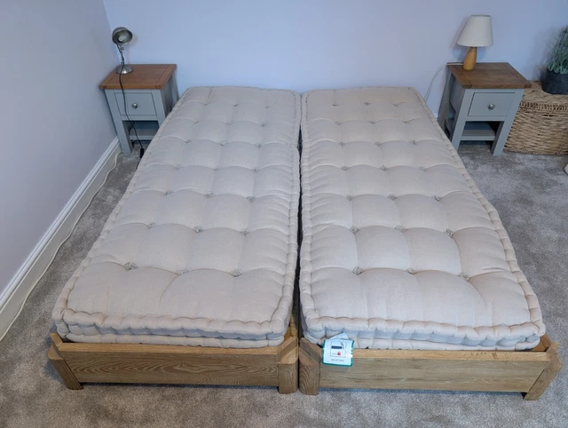 LOAF TWO PACK stacking day bed in solid oak with mattresses £300.00 ...