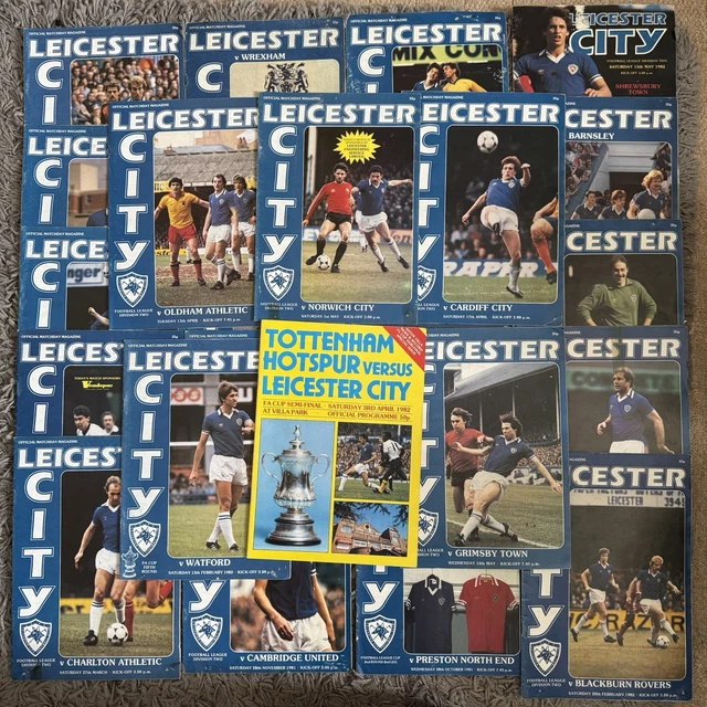 24 - LEICESTER City Fc Programmes - 1981-82 Season - Joblot £1.16 ...