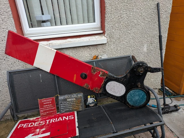 VINTAGE SEMAPHORE SIGNAL Arm British Train Railway Collectable £600.00 ...