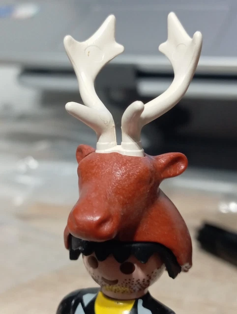 PLAYMOBIL BONNET TÊTE De Cerf Cornes Peau Cavernicole Préhistorique ...