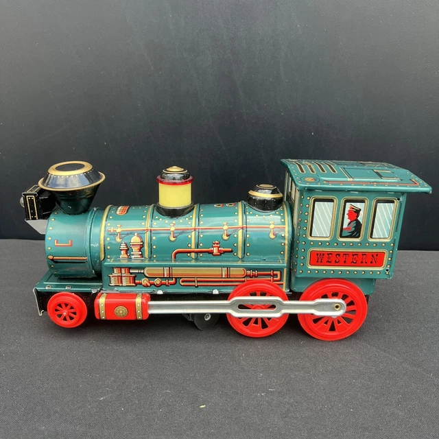 VTG 1960’S LITHO Western Locomotive Tin Toy Train Toys Japan £40.45 ...