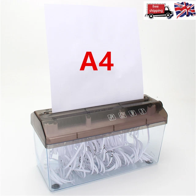 MINI HAND PAPER Shredder Cut A4 Paper Hand Cutting Home Office Shop £14 ...