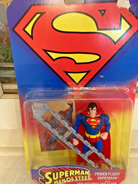 VINTAGE SUPERMAN FIGURE Man Of Steel Power Flight Dc Universe 1995 ...