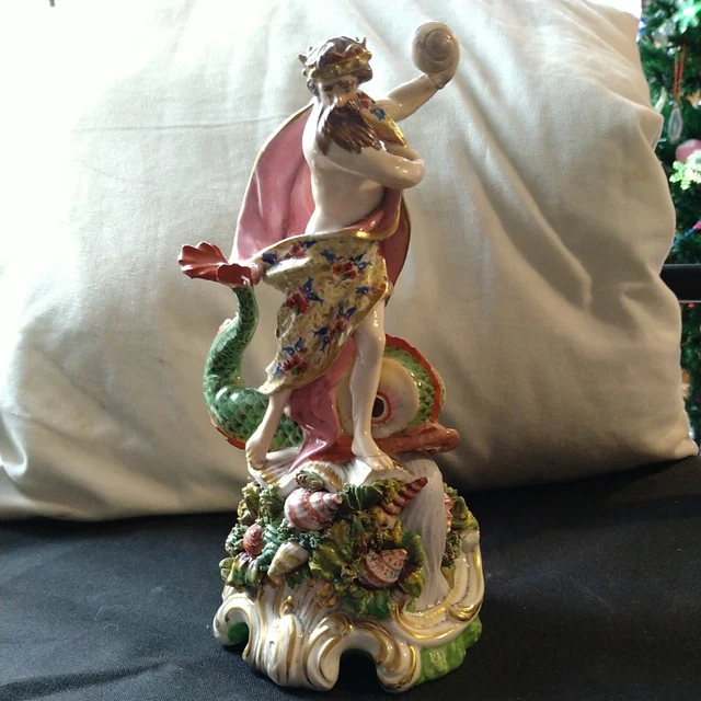 STUNNING 18THC DERBY Neptune Porcelain Figurine c1770 £286.72 - PicClick UK