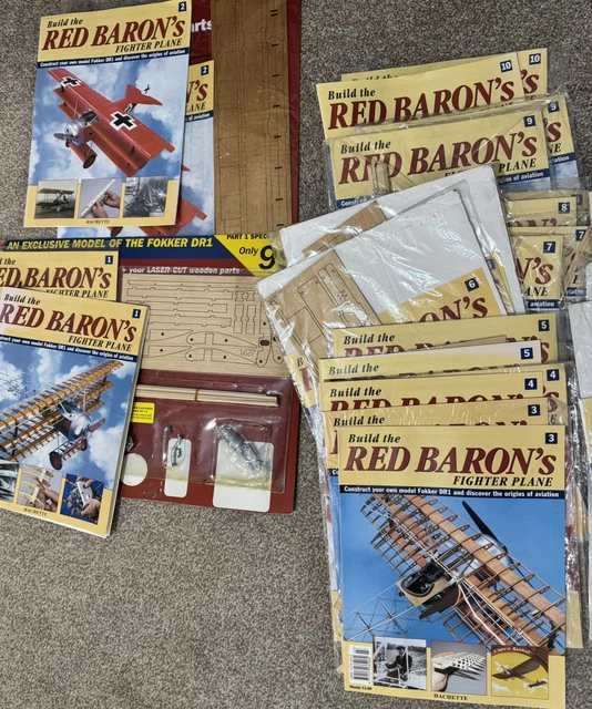 HATCHETTE BUILD THE Red Baron Fokker DR.1 Triplane X 2 Complete Sets ...